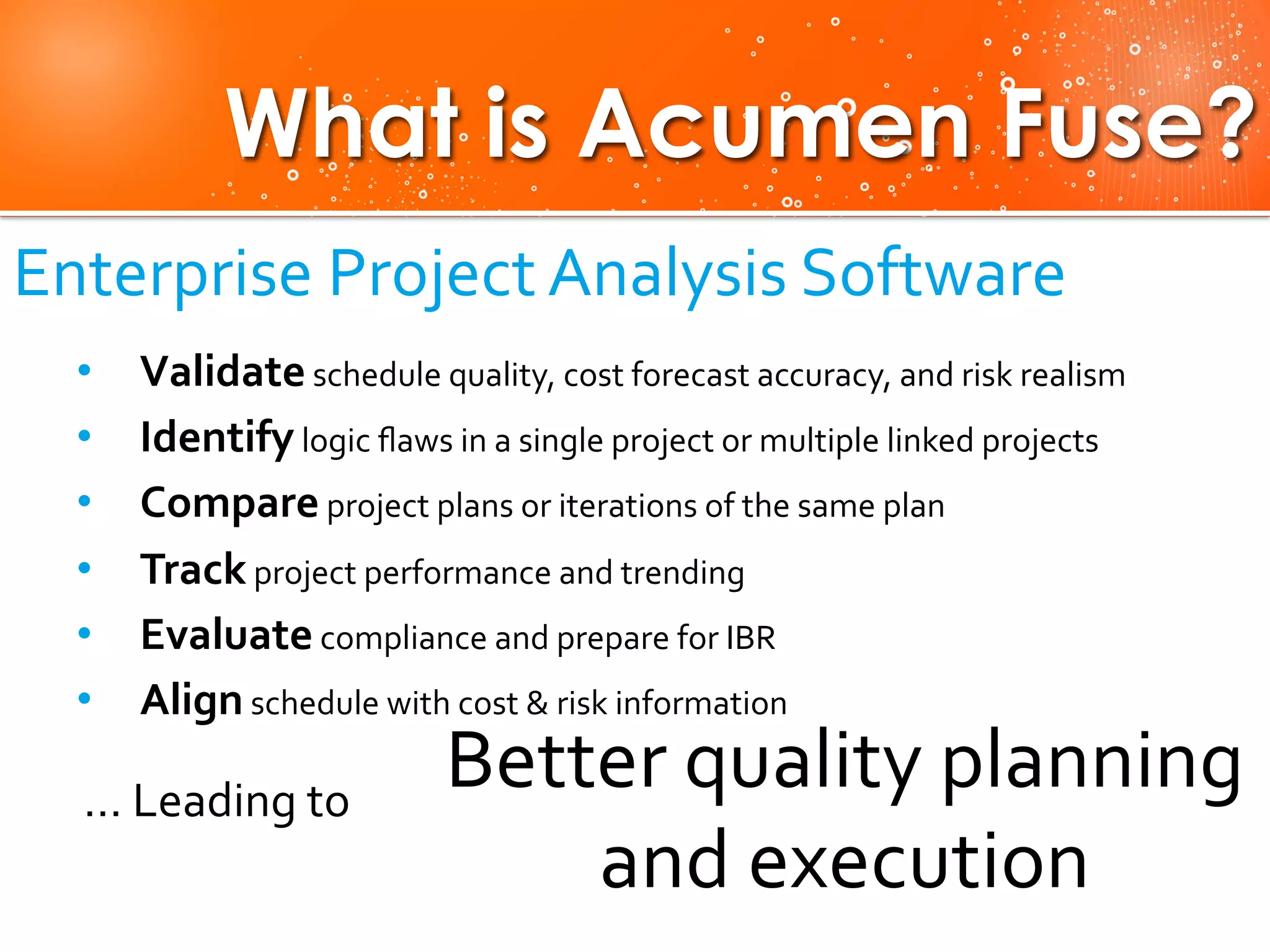 Acumen Fuse & Customer Case Study | PDF