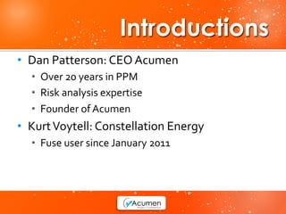 Acumen Fuse & Customer Case Study | PDF