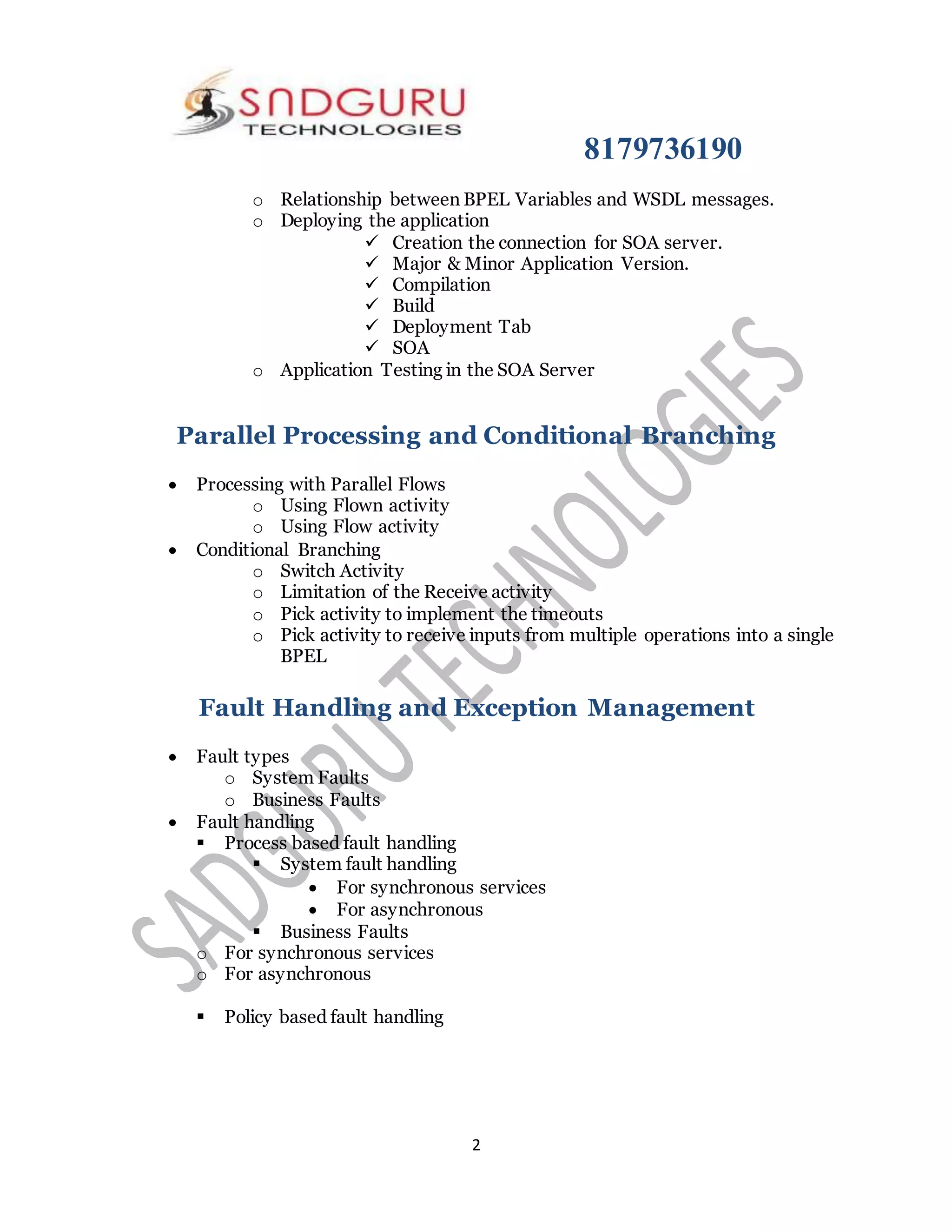 Oracle Soa11g Syllabus Pdf