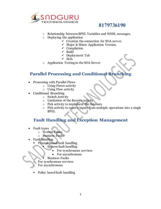Oracle soa11g syllabus | PDF