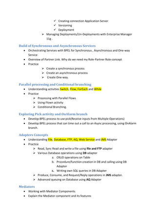 Oracle soa course_content | PDF