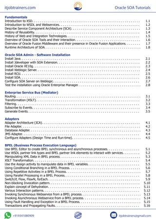 Oracle soa syllabus | PDF