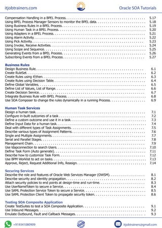 Oracle soa syllabus | PDF