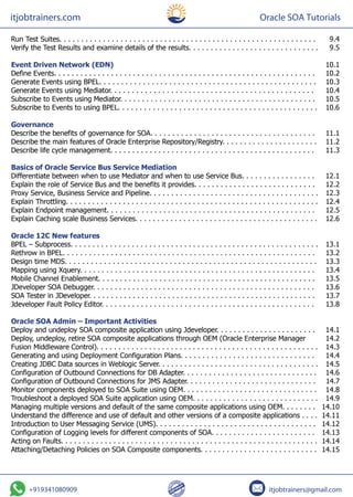 Oracle soa syllabus | PDF