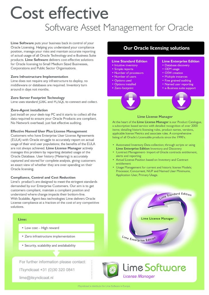 Oracle Software Asset Management Solutions