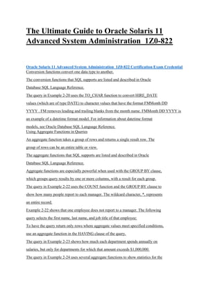 The Ultimate Guide to Oracle solaris 11 advanced system administration ...