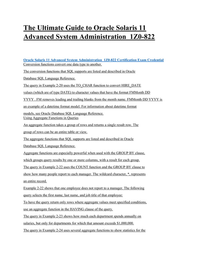 The Ultimate Guide to Oracle solaris 11 advanced system administration ...