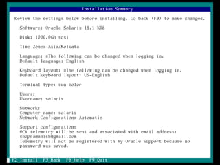 Oracle solaris 11 installation | PDF