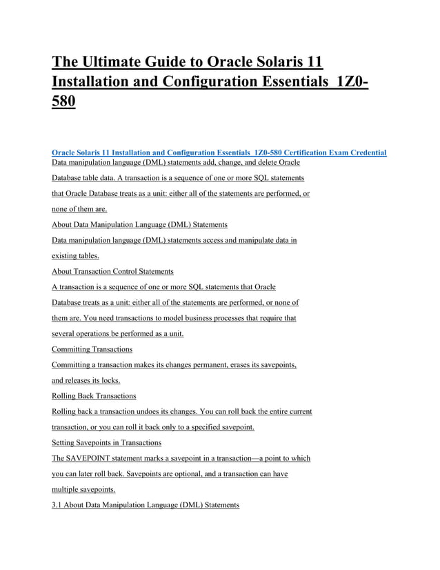 The Ultimate Guide To Oracle Solaris 11 Installation And Configuration