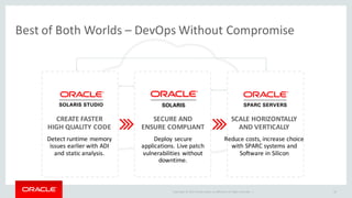 Oracle Solaris Application-Centric Lifecycle and DevOps | PDF