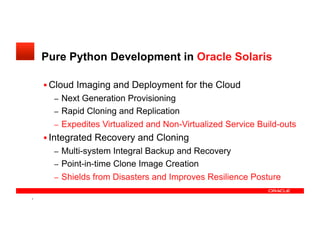 Oracle Solaris Development With Python | PPT