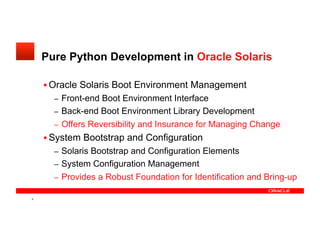 Oracle Solaris Development With Python | PPT
