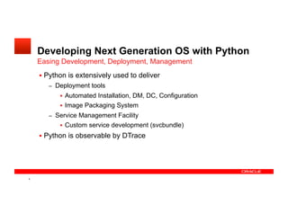 Oracle Solaris Development With Python | PPT