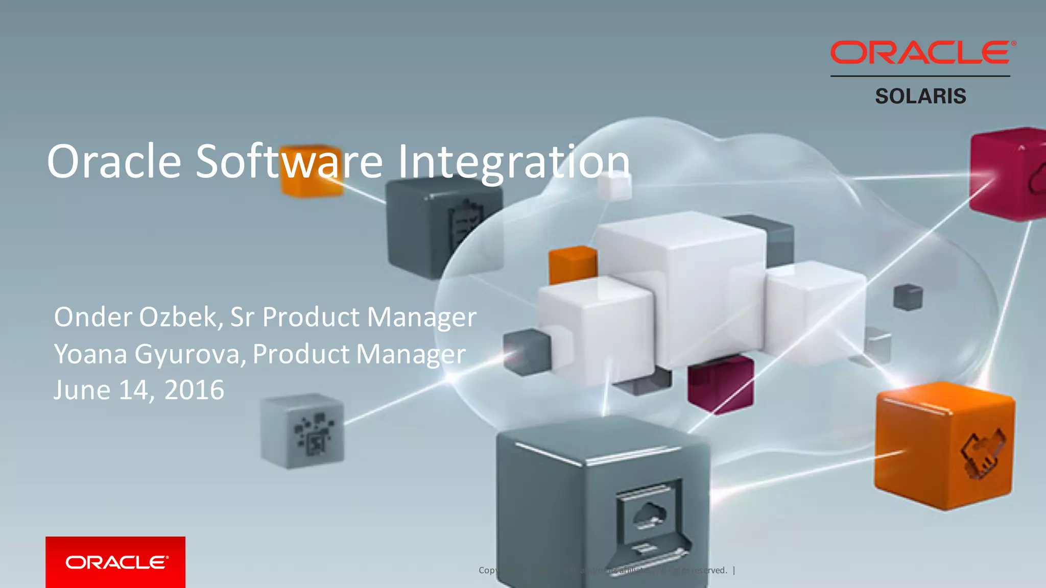 Oracle Solaris Software Integration Ppt