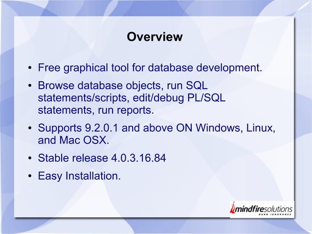 Oracle Sql Developer-Getting Started | PPT
