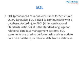 Oracle/SQL For Beginners - DDL | DML | DCL | TCL - Quick Learning | PDF | Databases | Computer ...