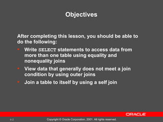 Oracle sql joins | PPT | Databases | Computer Software and Applications