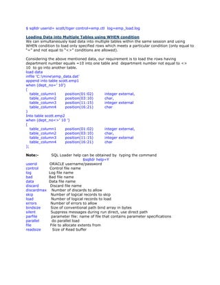 Oracle sql loader utility | DOCX