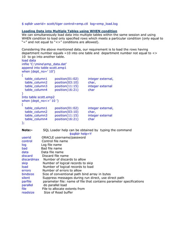 Oracle Sql Loader Utility Pdf