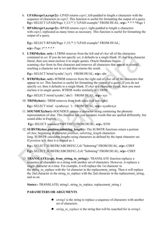 Oracle sql material | DOC