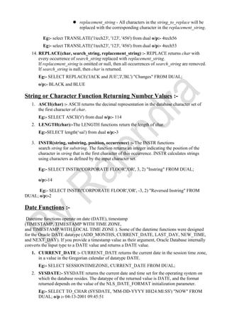 Oracle sql material | DOC