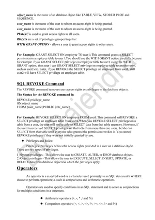 Oracle sql material | DOC