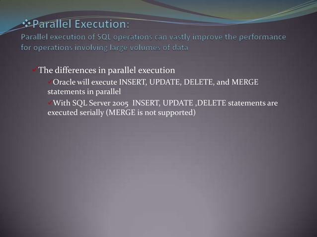 Oracle & sql server comparison 2 | PPTX | Operating Systems | Computer ...