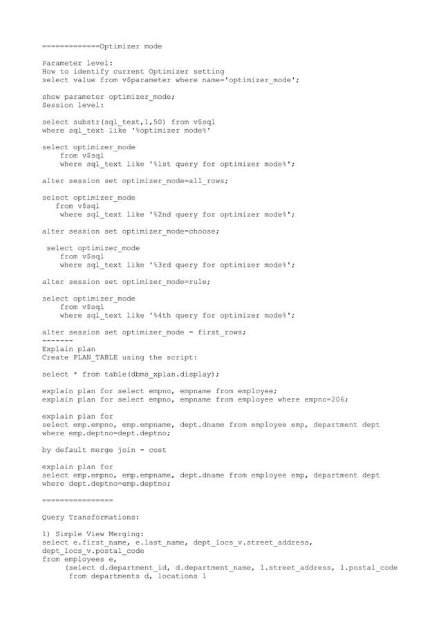 Oracle sql tuning | PDF