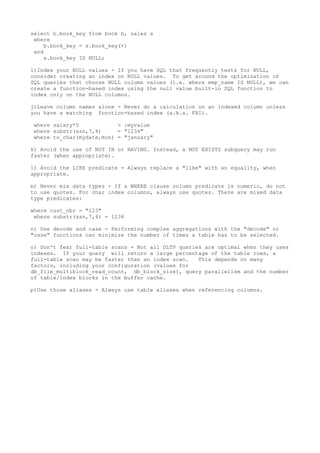Oracle sql tuning | PDF