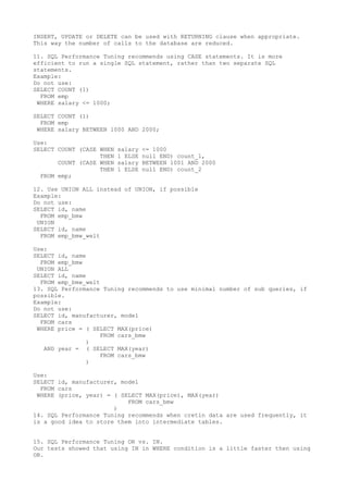 Oracle sql tuning | PDF