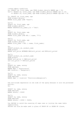 Oracle sql tuning | PDF