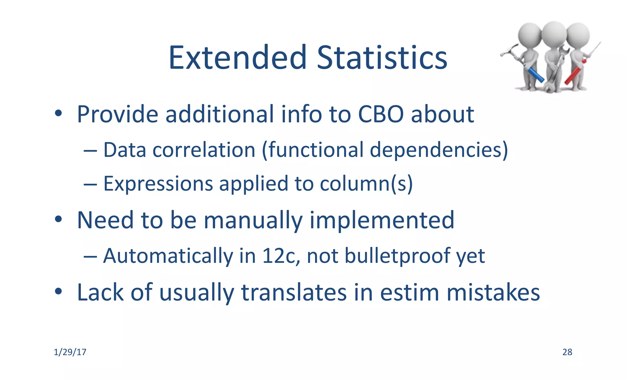 Oracle statistics by example | PPT