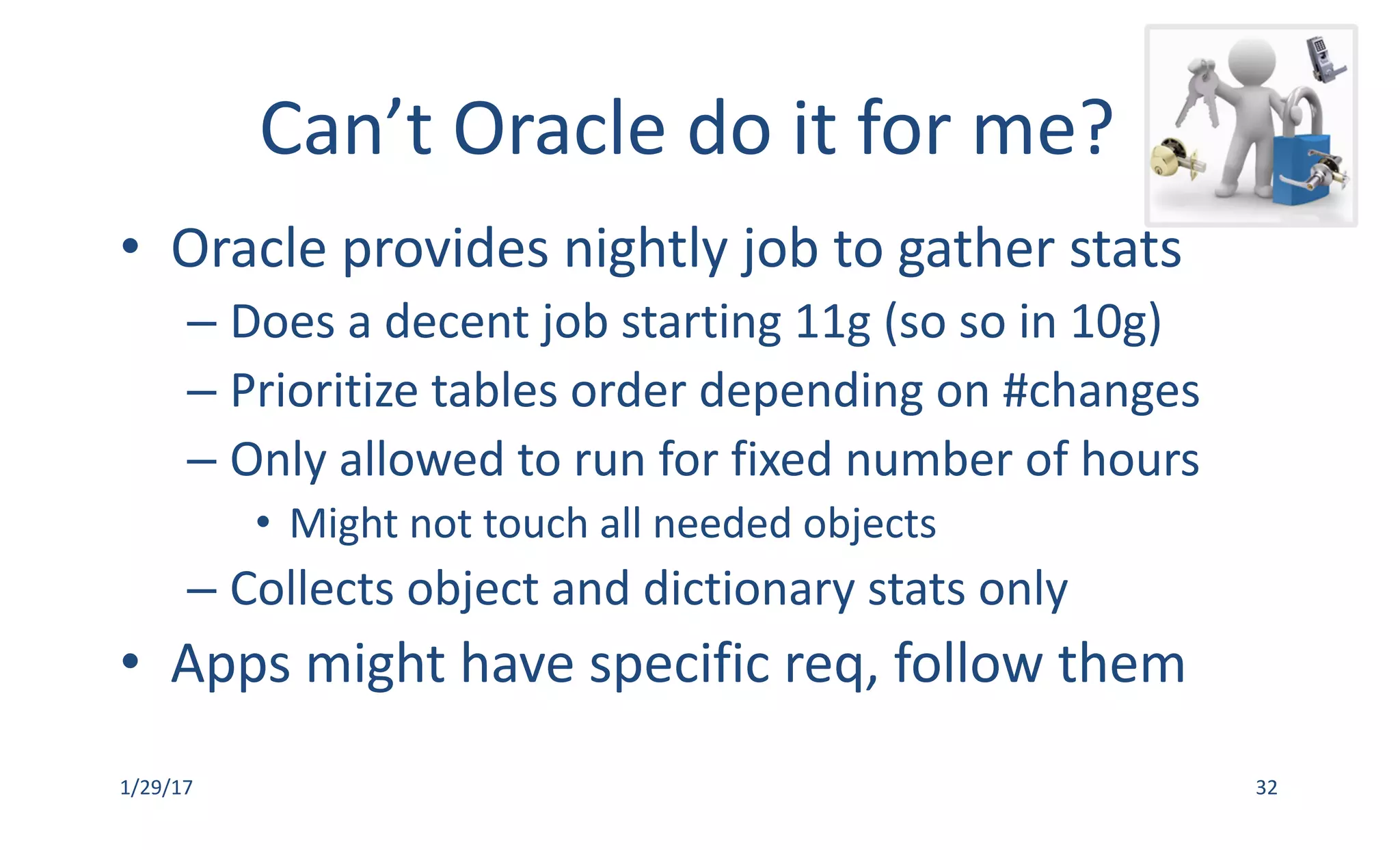Oracle statistics by example | PPT