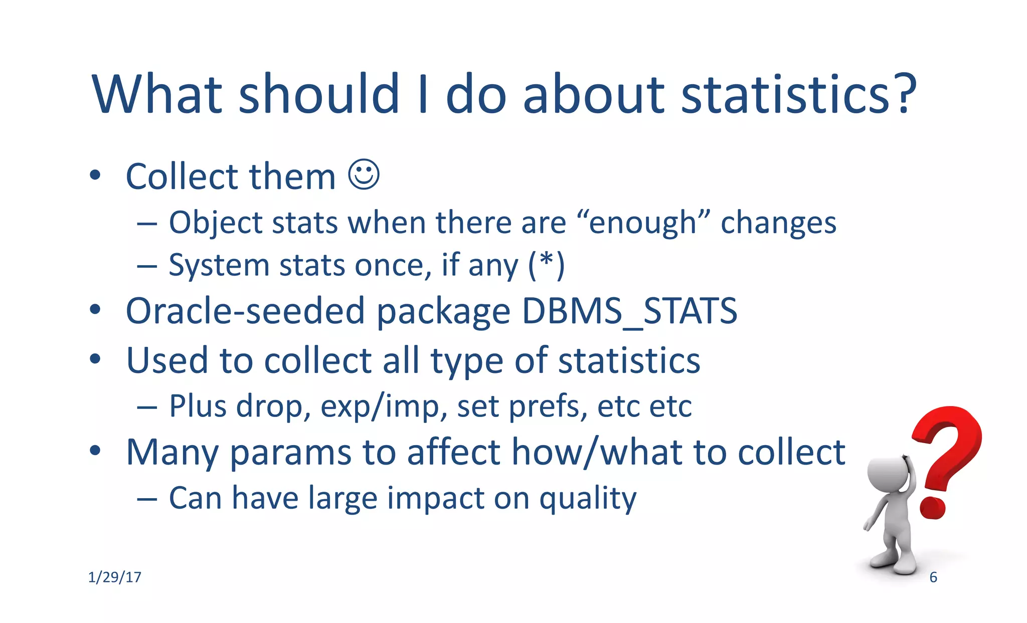 Oracle statistics by example | PDF