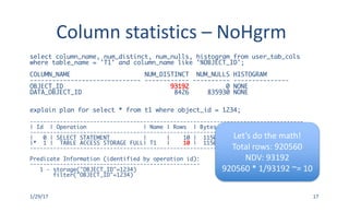 Oracle statistics by example | PPT