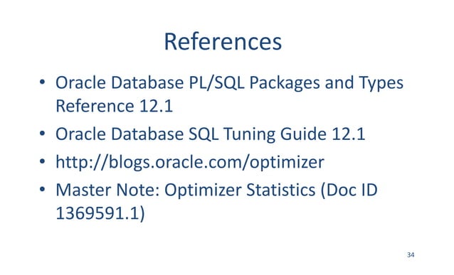 Oracle statistics by example | PPT