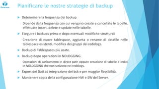 Strategie di backup e ripristino dei dati con Oracle | PPTX | Databases ...