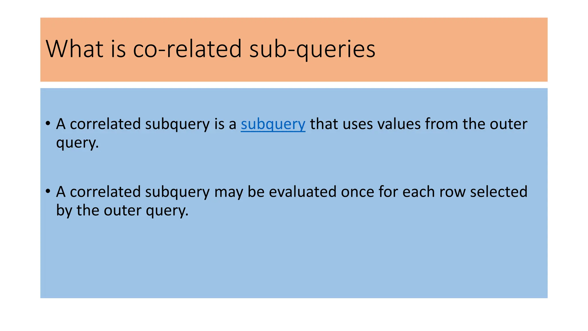 Oracle Sub Queries for interview preparation | PPTX
