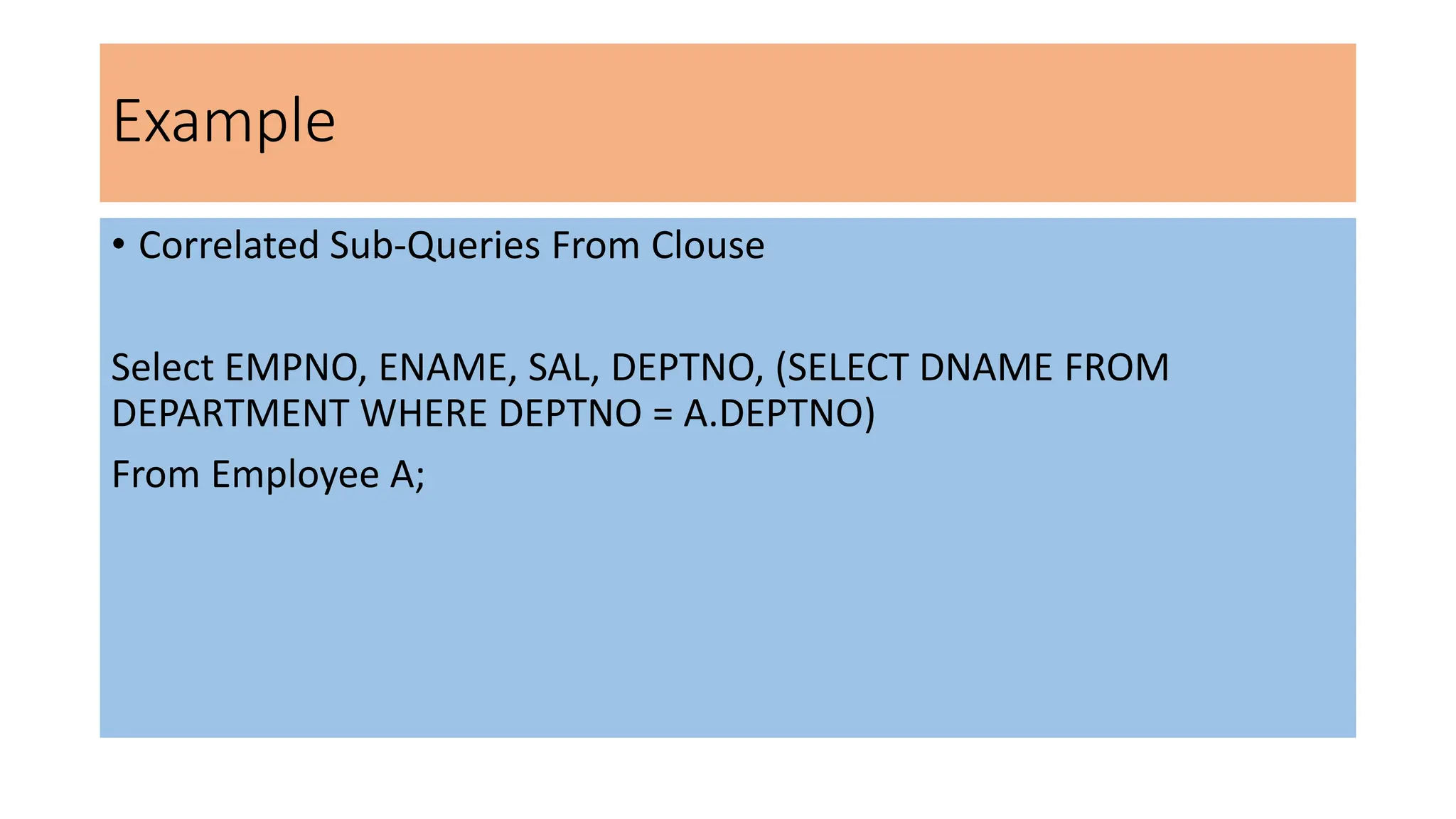 Oracle Sub Queries For Interview Preparation Pptx Databases Computer Software And Applications