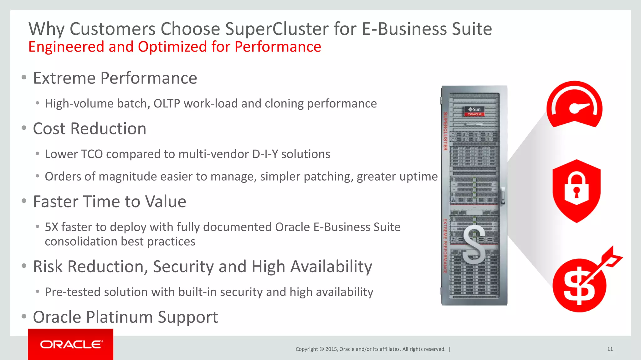 Oracle super cluster for oracle e business suite