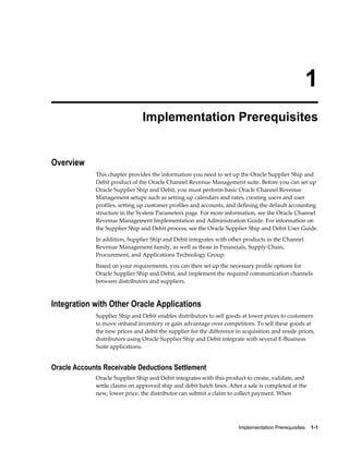 Oracle supplier ship and debit | PDF