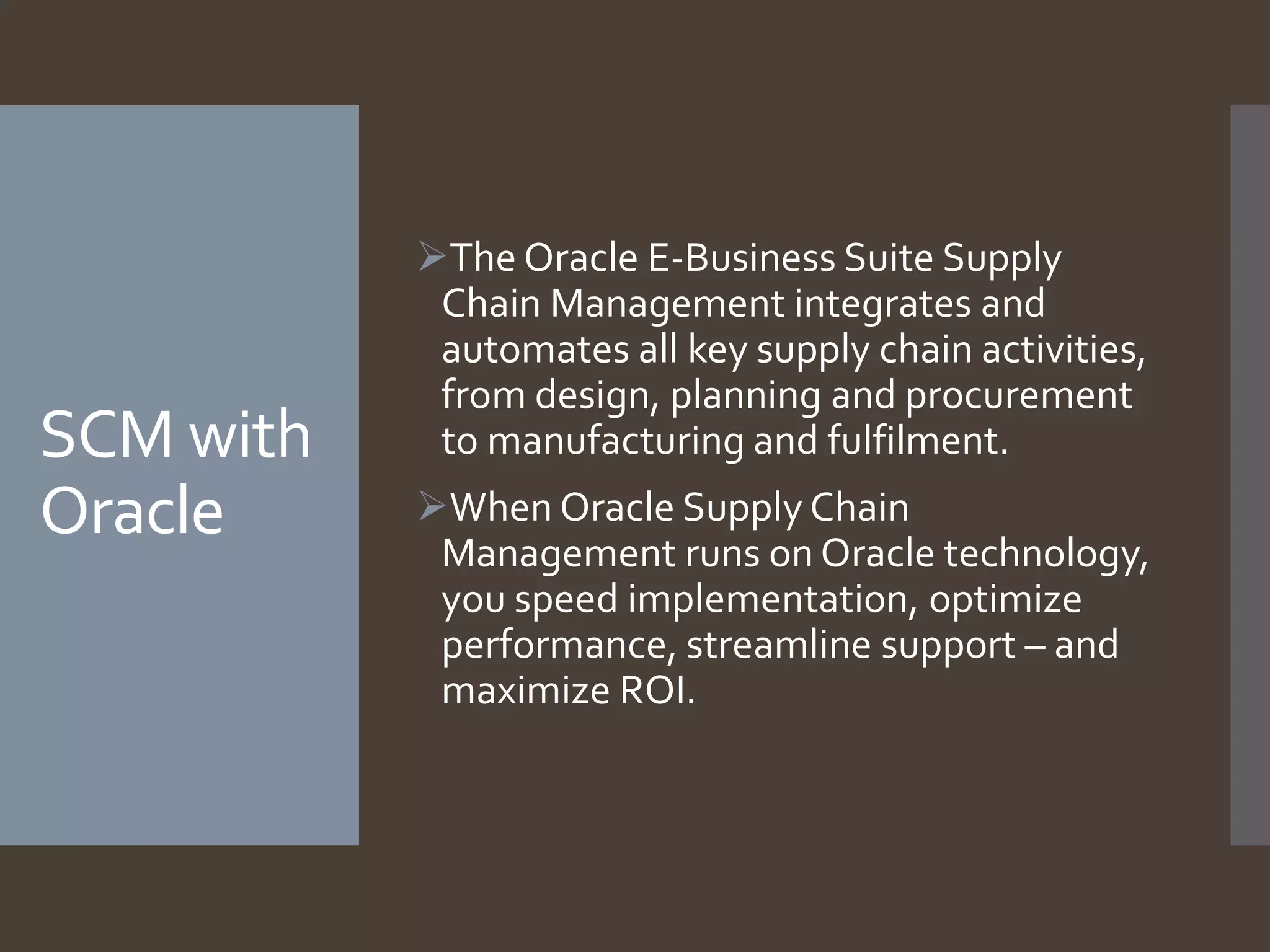 Oracle Supply Chain Management | PPTX