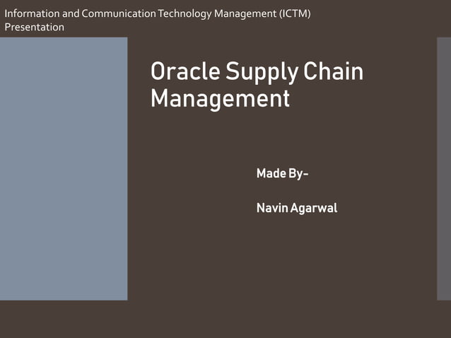 Oracle Supply Chain Management | PPTX