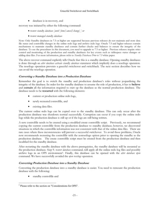 Oracle switch over_back | PDF