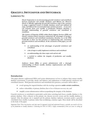 Oracle switch over_back | PDF