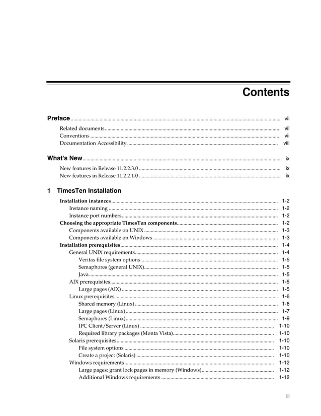 Oracle timesten | PDF