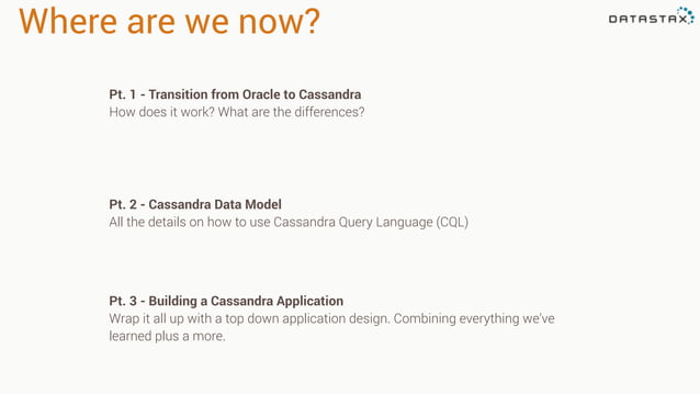 Oracle to Cassandra Core Concepts Guide Pt. 2 | PPT