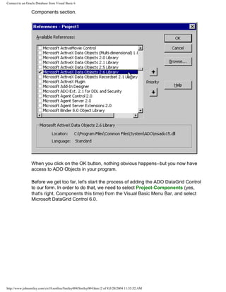 Oracle to vb 6.0 connectivity | PDF