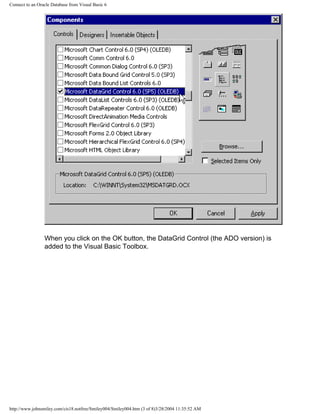 Oracle to vb 6.0 connectivity | PDF