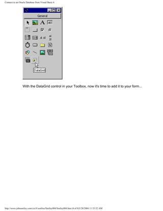 Oracle to vb 6.0 connectivity | PDF